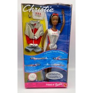 Mattel | Toys | Vintage Barbie Friend Christie Swimming Champion Usa ...